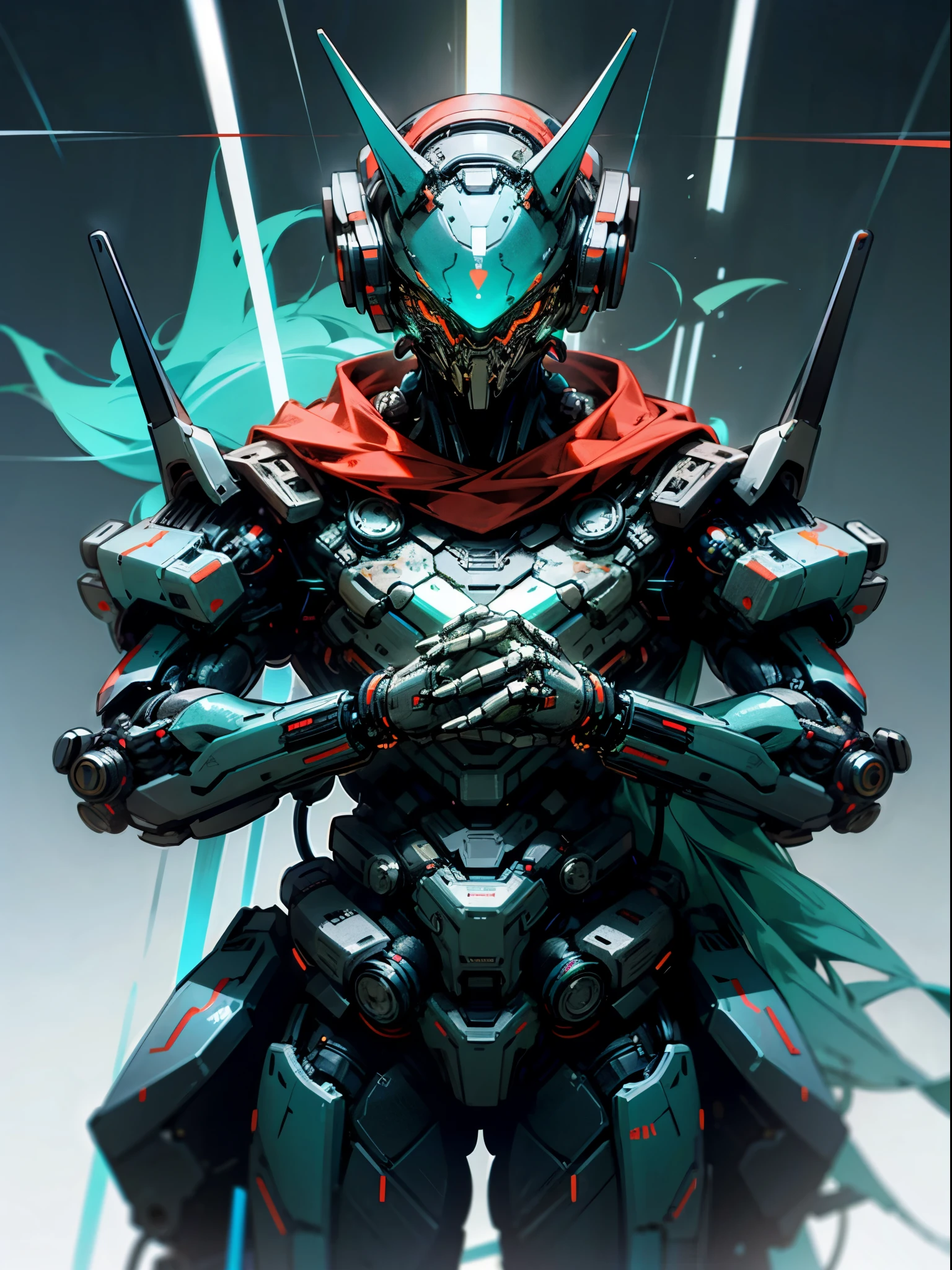 Dark_Fantasy,Cyberpunk, (saw, Santa, Blue - SeaArt AI