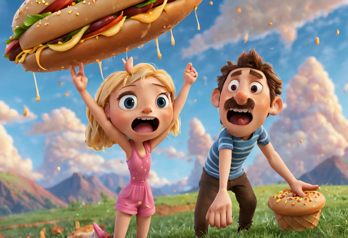 Cloudy with a Chance of Meatballs created with SeaArt AI