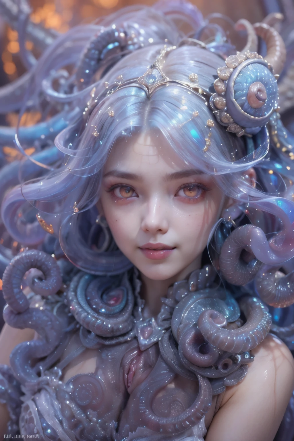 肖像 女外星人 1 2 額頭中間有一個黏糊糊的類 Seaart Ai