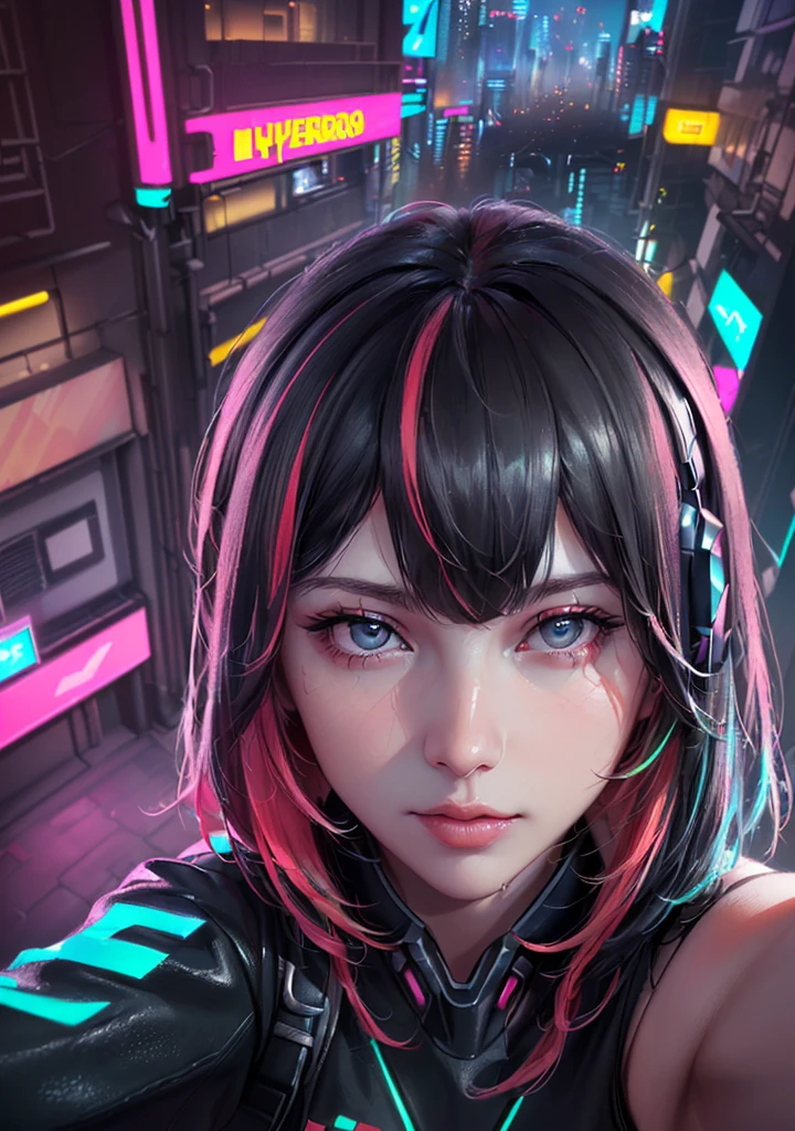 SeaArt AIで作成されたサイバーパンク,二次元美少女,カートゥーン