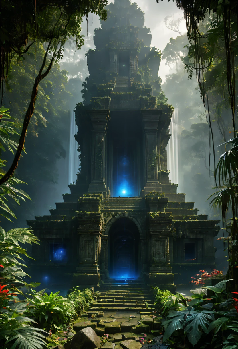 A very tall building in the middle of a jungle - SeaArt AI