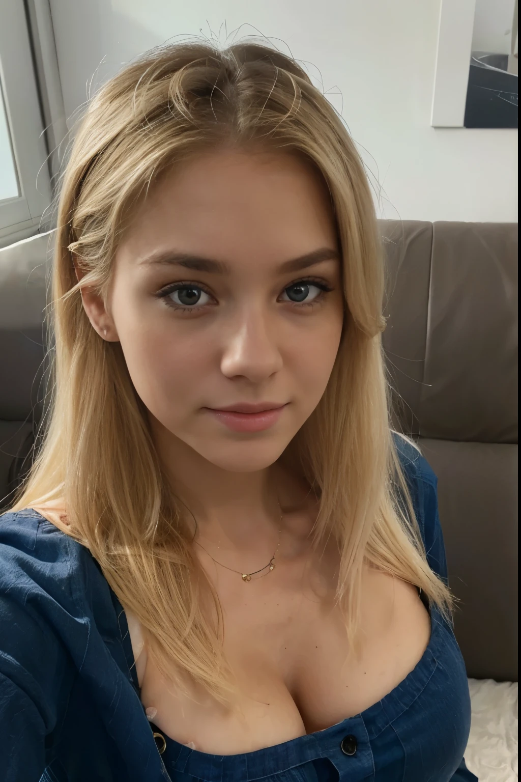 iPhone quality, selfie, small hair on skin, skin untouched, impure skin - SeaArt AI