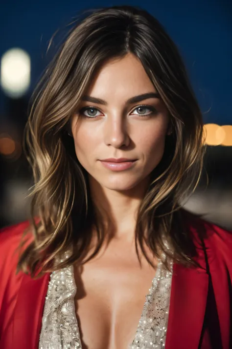 RAW uhd closeup portrait of a 25-year-old brunette, natural brunette hair, locks, wavy, (brown ...