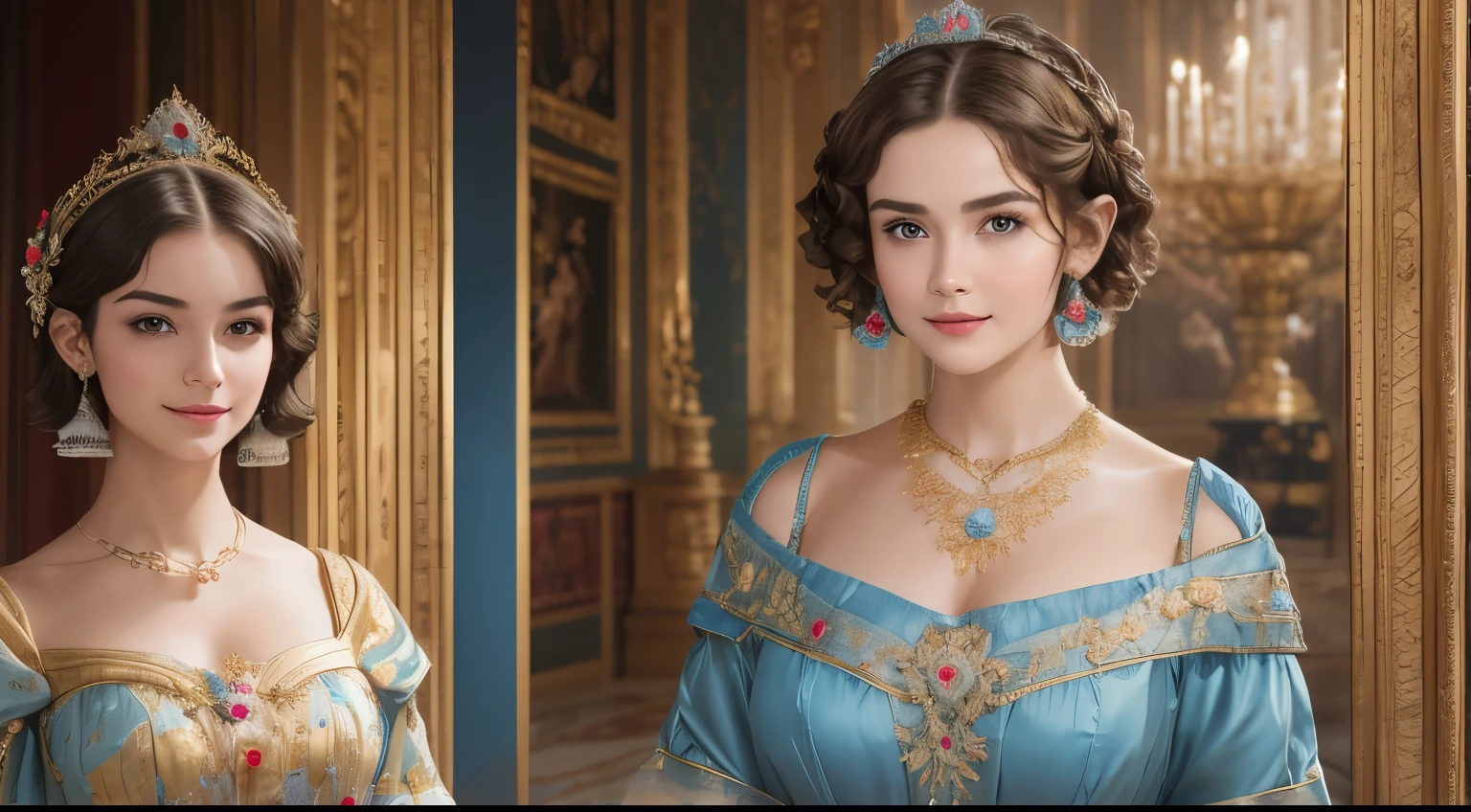 142 (a 20 yo woman,in the palace), (A hyper-realistic), (high - SeaArt AI