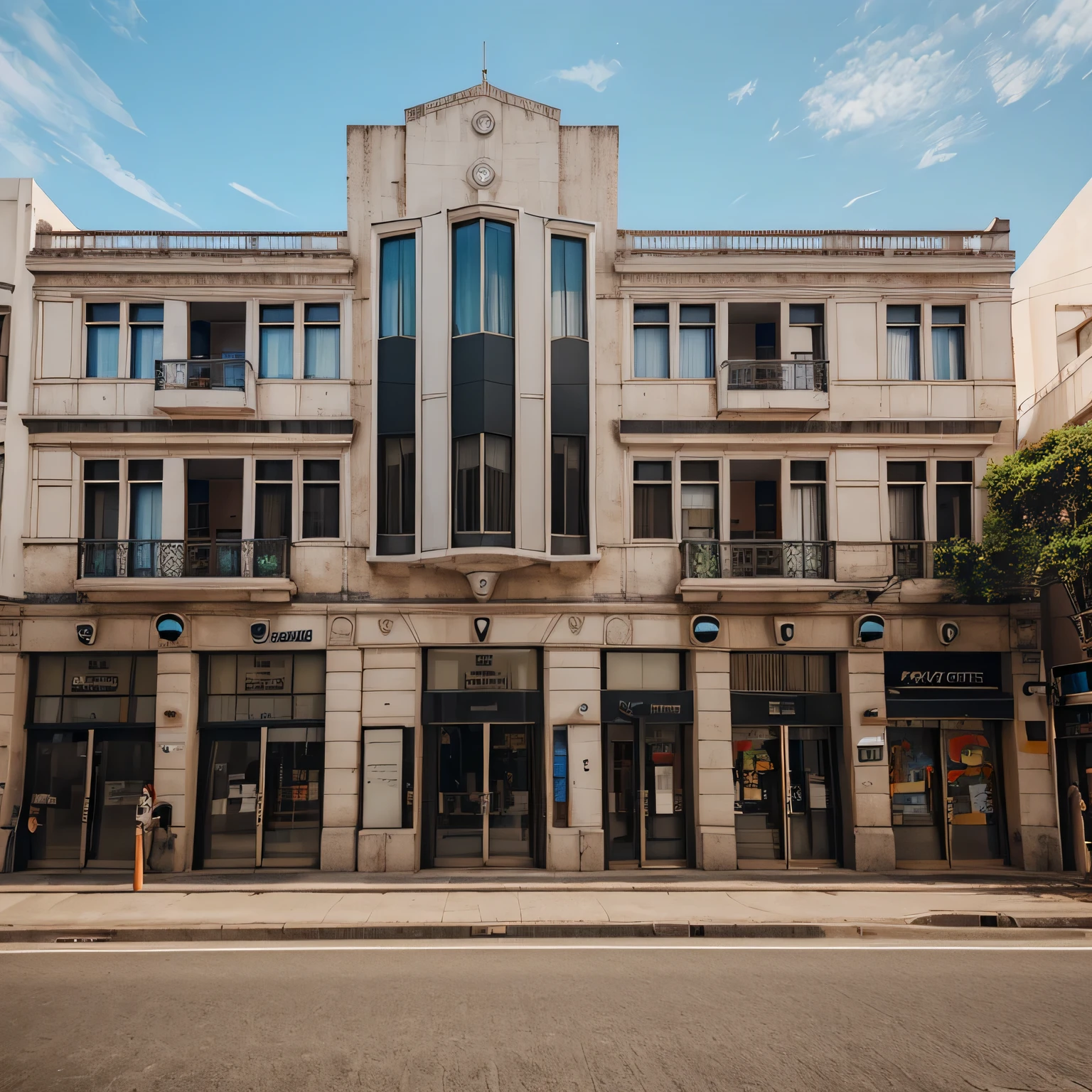 Arafed building with a clock on the front of it - SeaArt AI