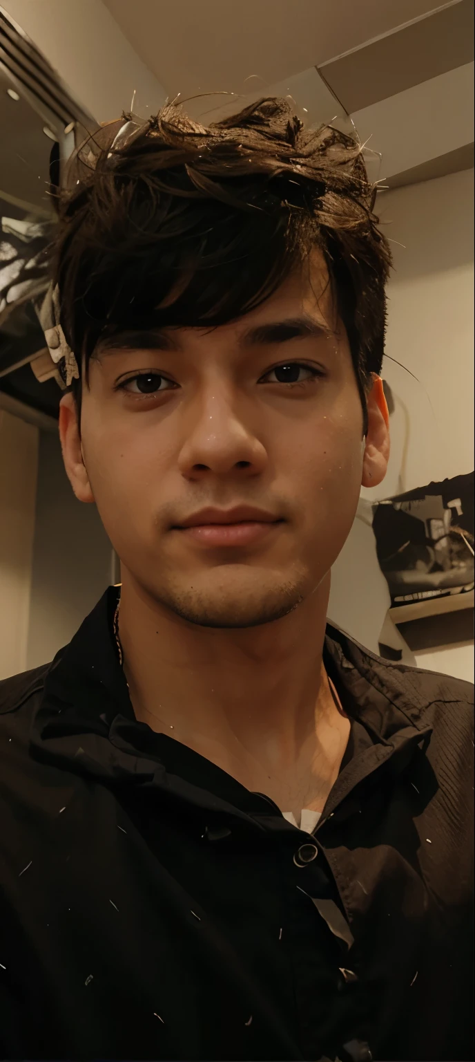 Arafed Man With A Short Black Hair And A Blue Shirt - Seaart Ai🌓 