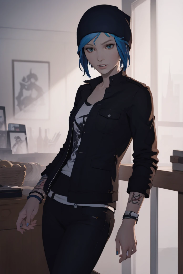 Chloe Price, facing viewer, chloeprice_byammpuv1, black pants - SeaArt AI