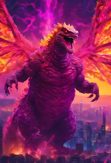 Godzilla emerged from the sea - SeaArt AI