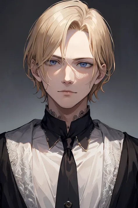 masterpiece, dark night, boy, johan liebert, wavy blonde hair - SeaArt AI