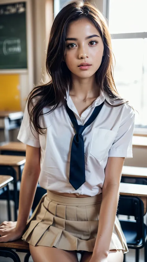 1girl Sexy Look 1 5 Flat Chest 1 3 Highly Detailed Eyes