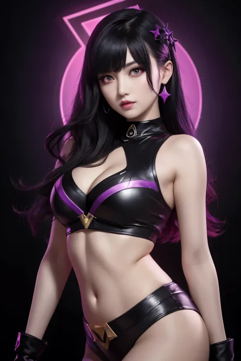 1girl, akali, kda, akali league of legends, star eye - SeaArt AI