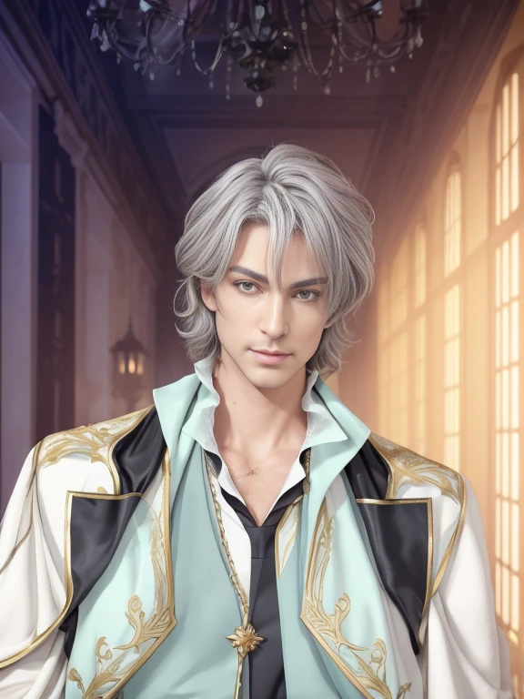 Photorealistic realistic, prince, ((European face)), ((wearing ...