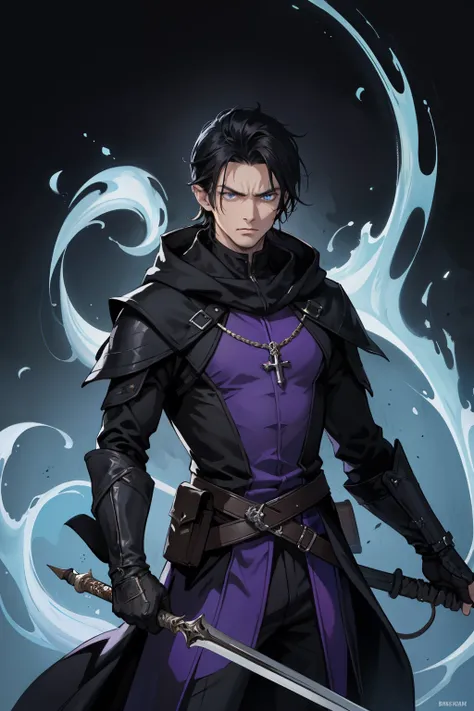 Dark rogue, DnD art, dark tiefling, male, cloaked - SeaArt AI