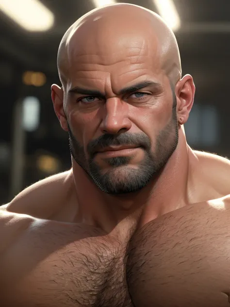 bald muscle man - SeaArt Al - Free Al Art Generator