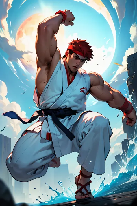 (tmasterpiece, Best quality), One guy, Wear samurai pants ((white micro clip:_Patterned_designs ...