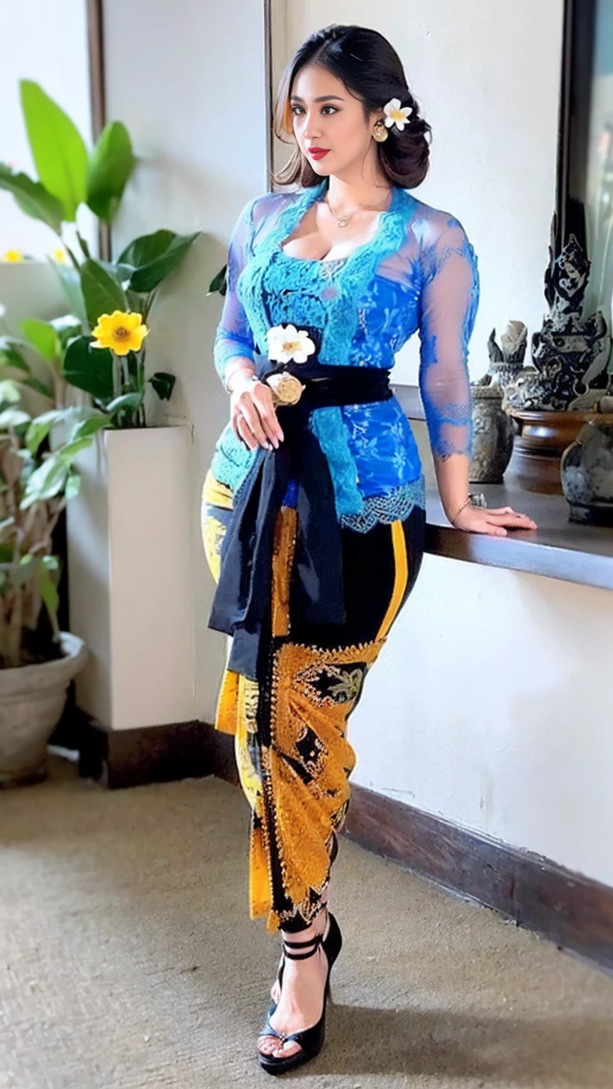 Traditional Dress Kebaya Balinese created with SeaArt AI