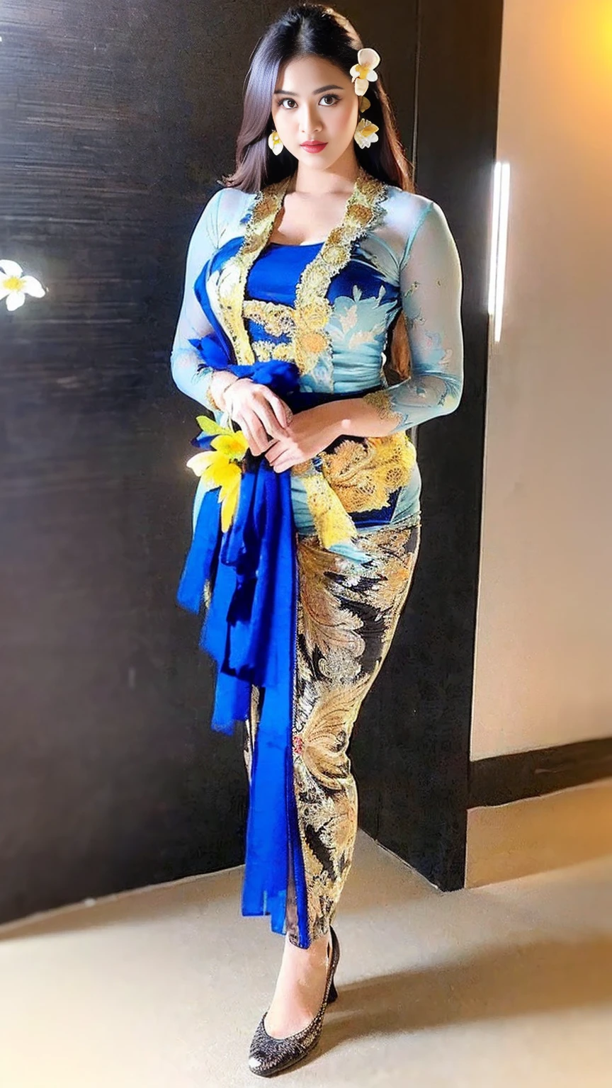 Traditional Dress Kebaya Balinese created with SeaArt AI