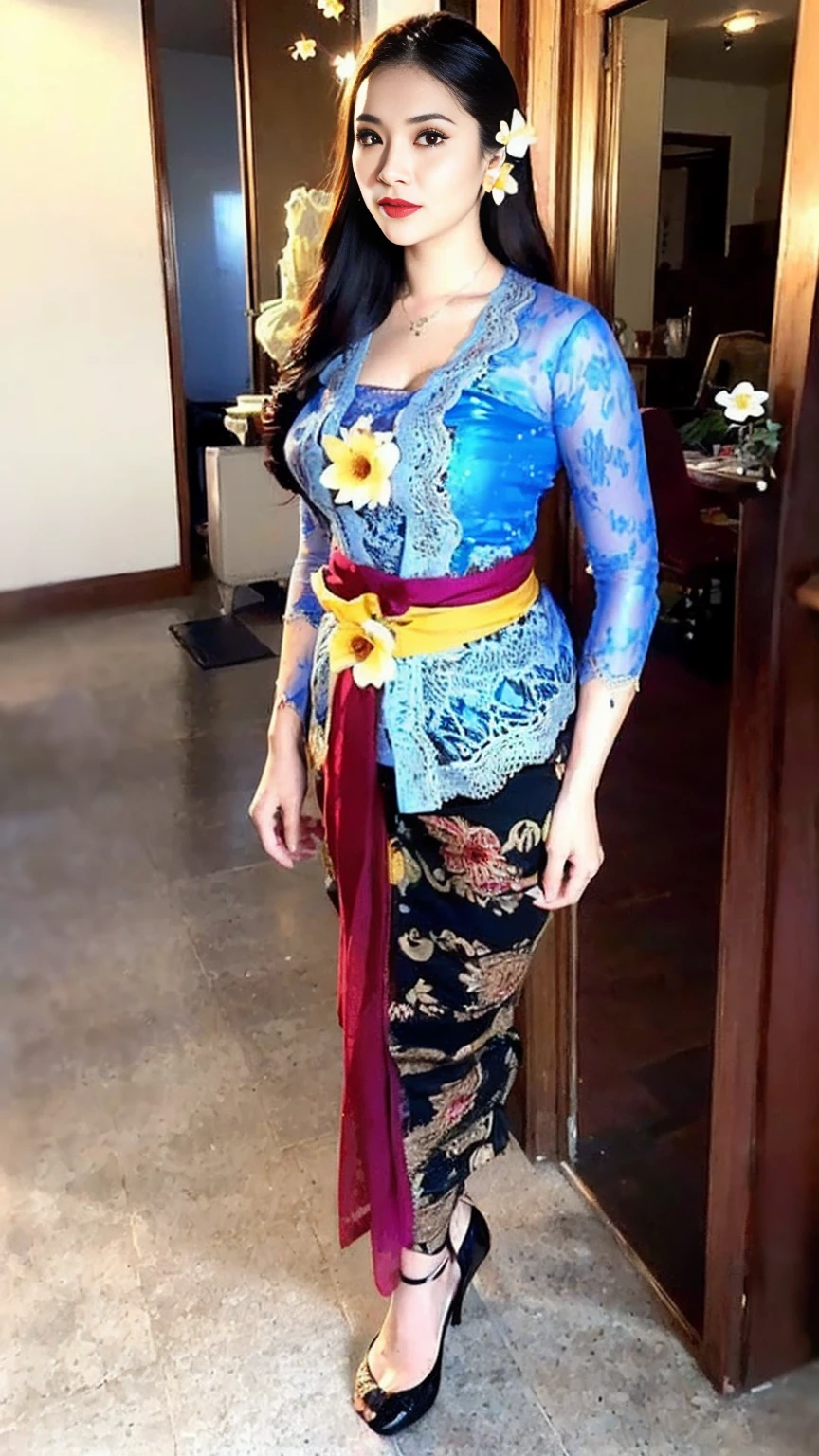 Traditional Dress Kebaya Balinese created with SeaArt AI