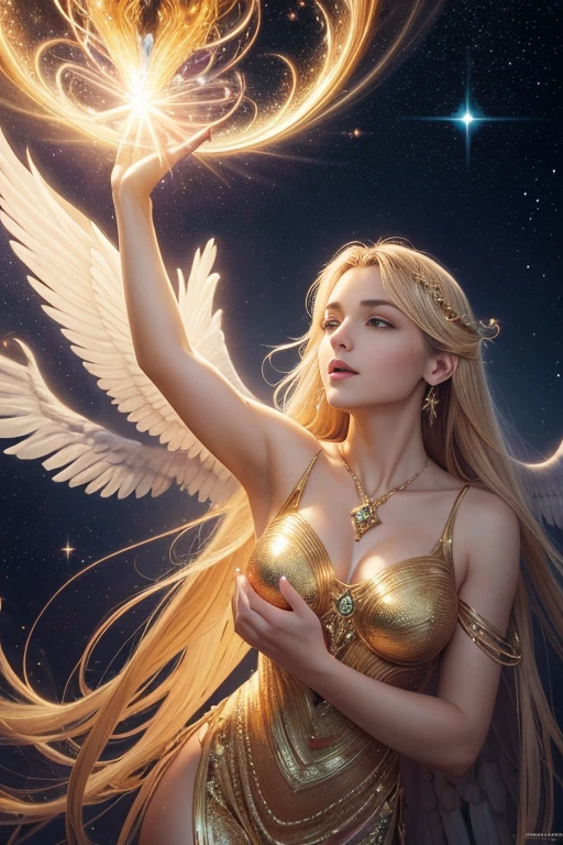 "Ethereal Grace: The Angelic Embodiment of Light and Peace" created with SeaArt AI