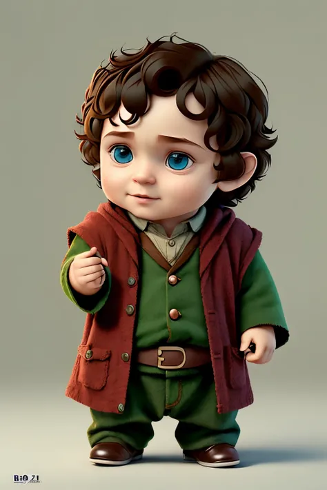 (cbzbb:1.25), portrait of cutest frodo baggins baby illustration ...