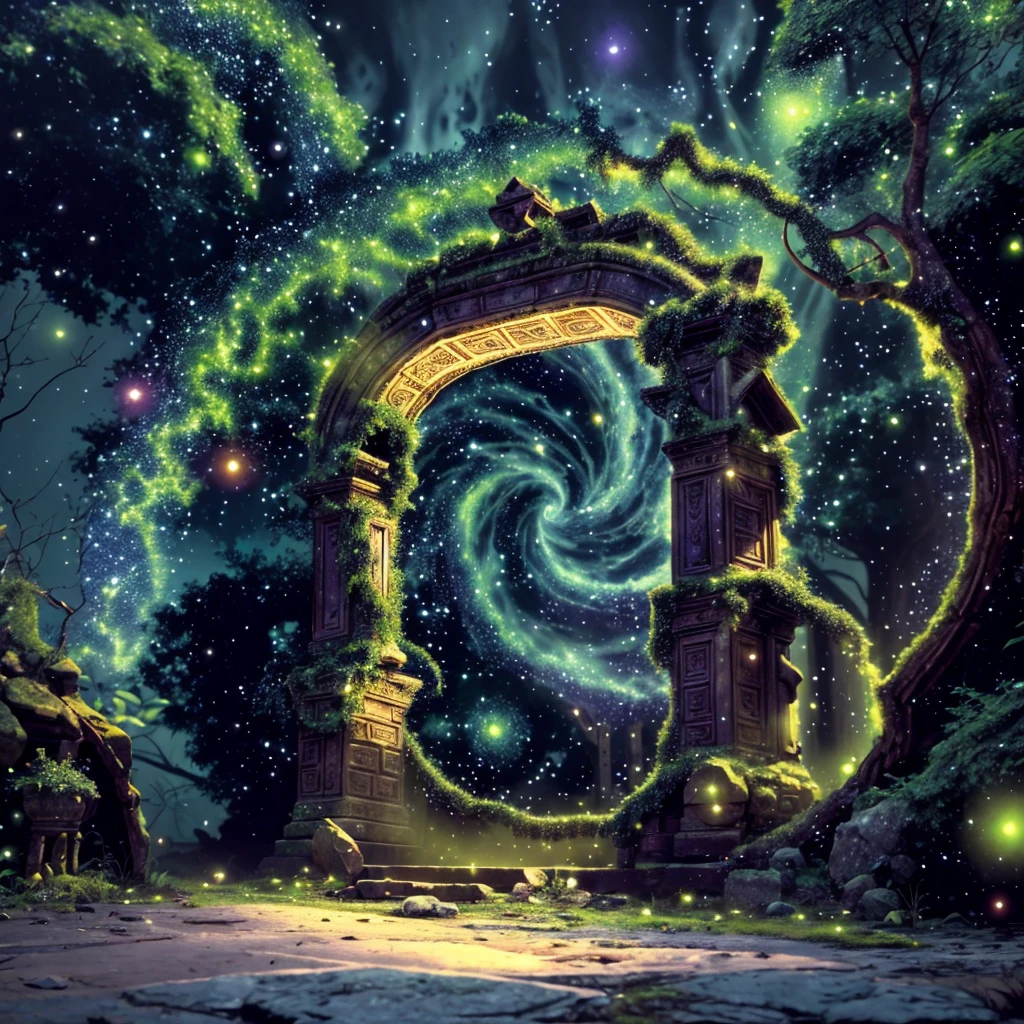 forgotten gateway of time and space created with SeaArt AI