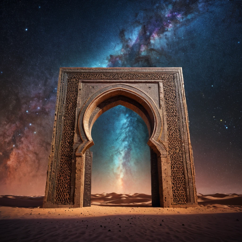 Forgotten gateway of time and space, morocco, magical, starry sky - SeaArt AI