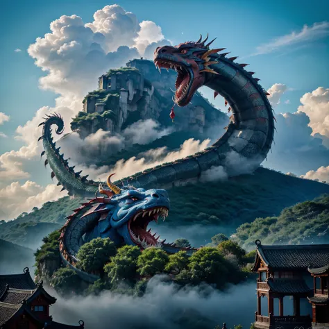 two dragons kissing - SeaArt Al - Free Al Art Generator