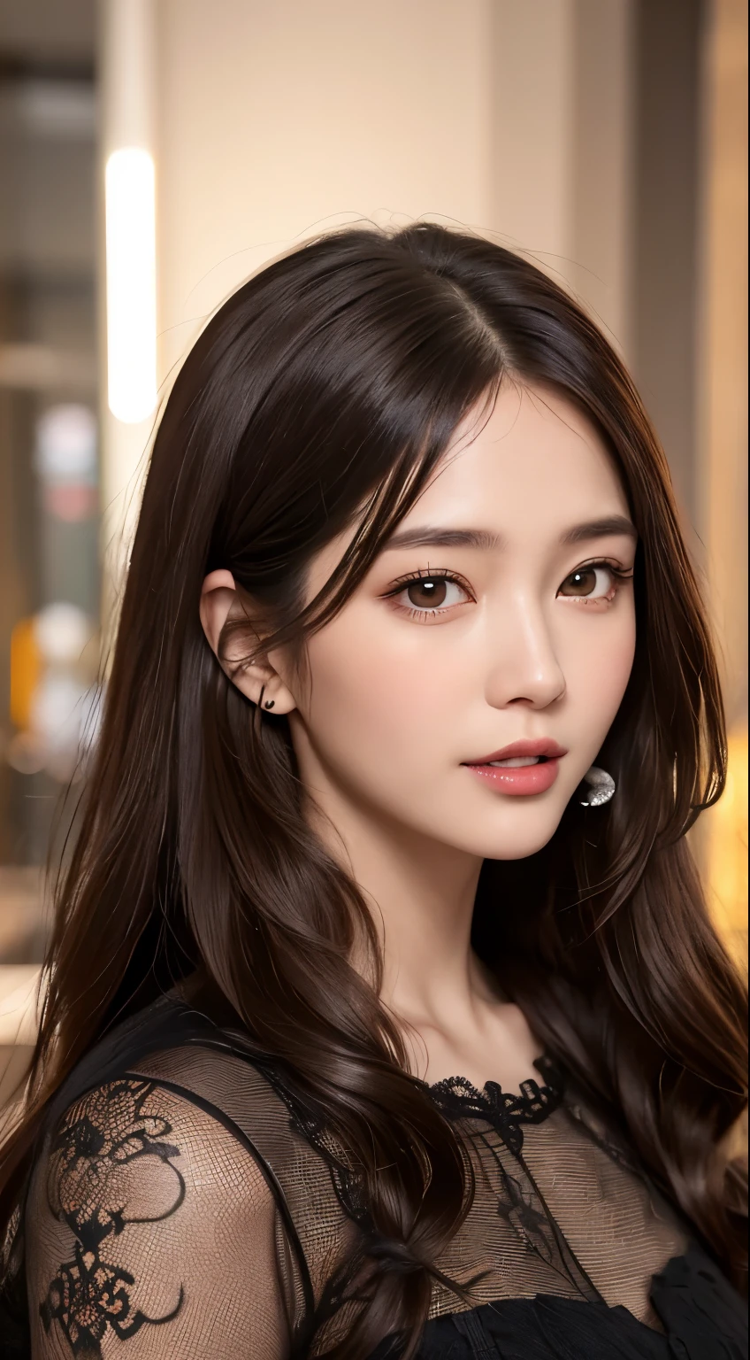 intense realism，（best quality，4k，master piece：1.3），Beautiful woman，1 girl，dark brown hair：1.1 ...