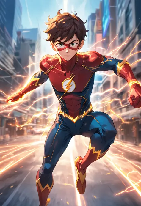 The Flash in Action, Mcu, Melhor Pose de Entrence, ultra detalhe, 8k - SeaArt AI