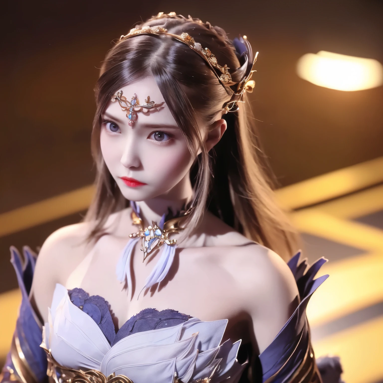 A close up of a woman in a dress with a crown on her head - SeaArt AI