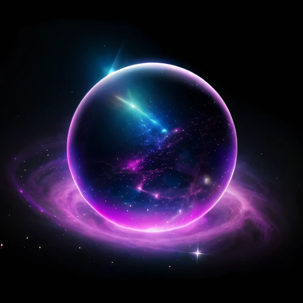 A purple and blue planet with a star in the background - SeaArt AI