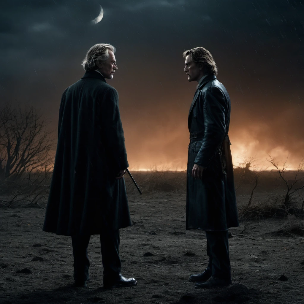 Final Showdown, aesthetic, extremely detailed, A color photo titled ...