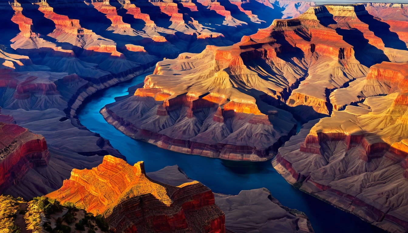 (aerial view,grand canyon,natural wonder,landscape),(vivid colors ...