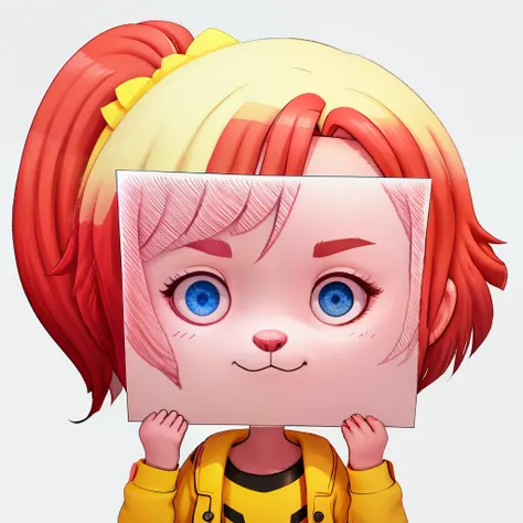 (masterpiece, best quality:1.2), 1 girl, alone,Paper on face - SeaArt AI