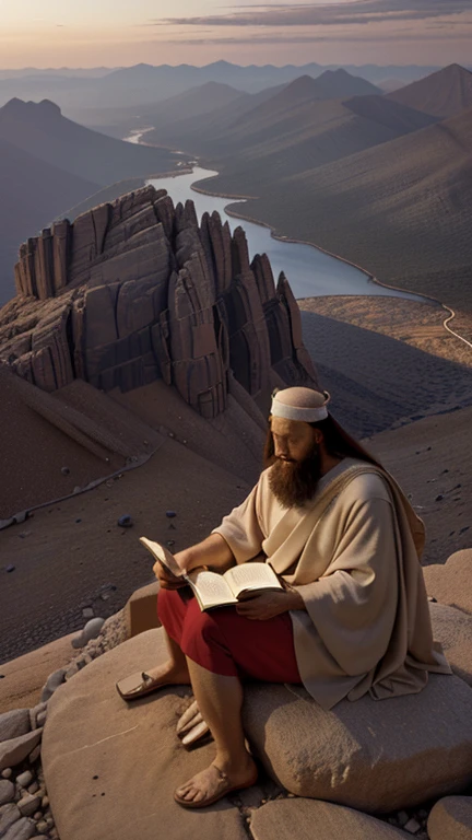 Moses Reading the 10 Commandments, on Mount Sinai, in the Times of ...
