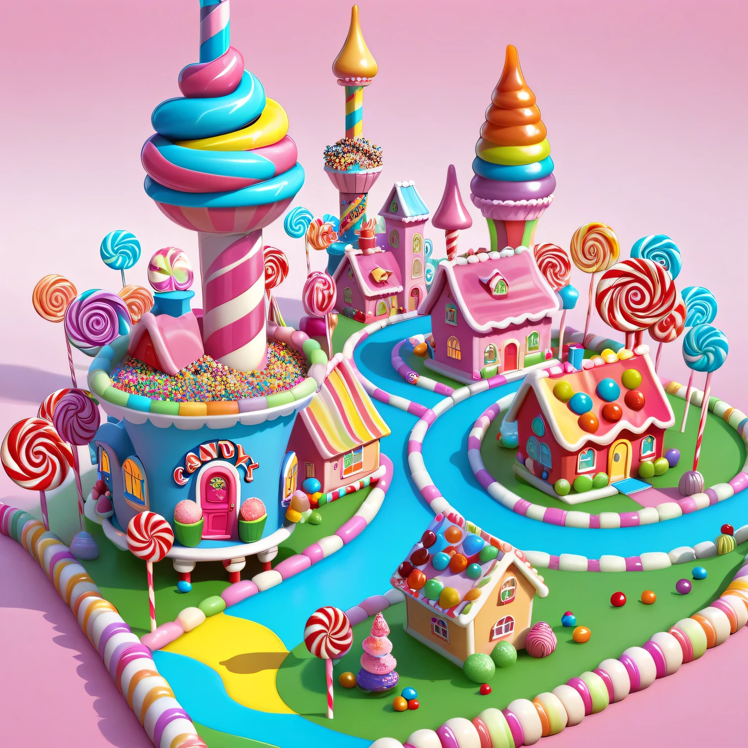 Candyland criado com SeaArt AI