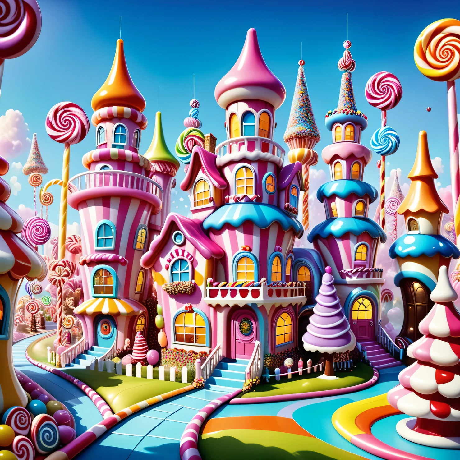 Candyland created with SeaArt AI