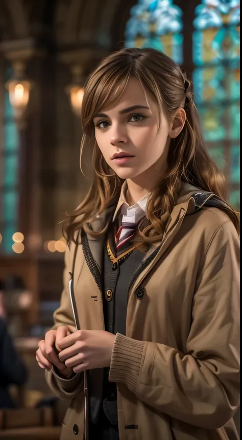 hermione granger emma watson dark hair 25 years old - SeaArt Al - Free ...