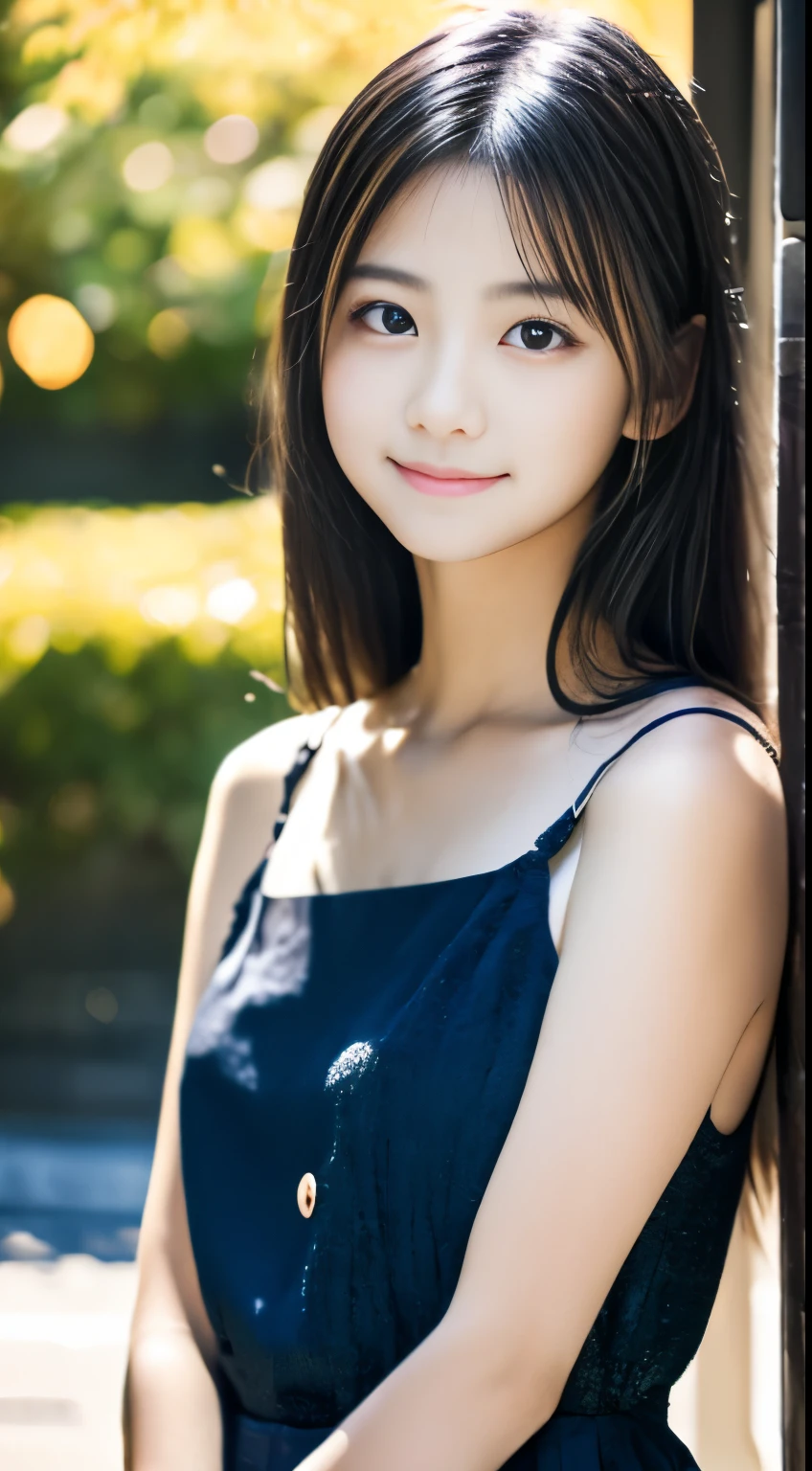 A Close Up Of A Woman In A Blue Dress Posing For A Picture Seaart Ai