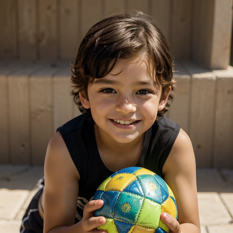 6-year-old boy, sonrisa perfecta, nariz perfecta, ojos color caramelo ...