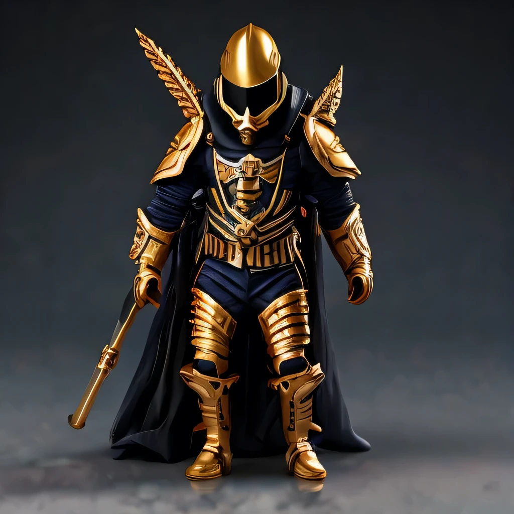 A close up of a toy figure of a man in armor - SeaArt AI