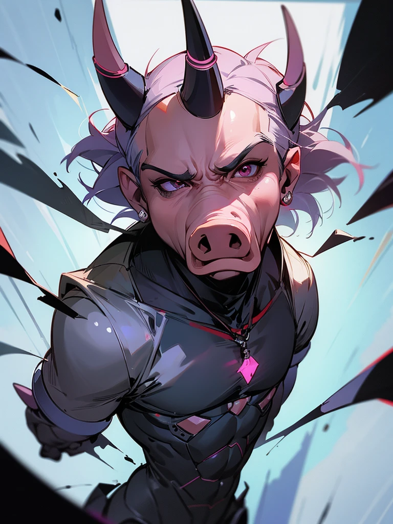Humanoid pig as a male DC super villain - SeaArt AI