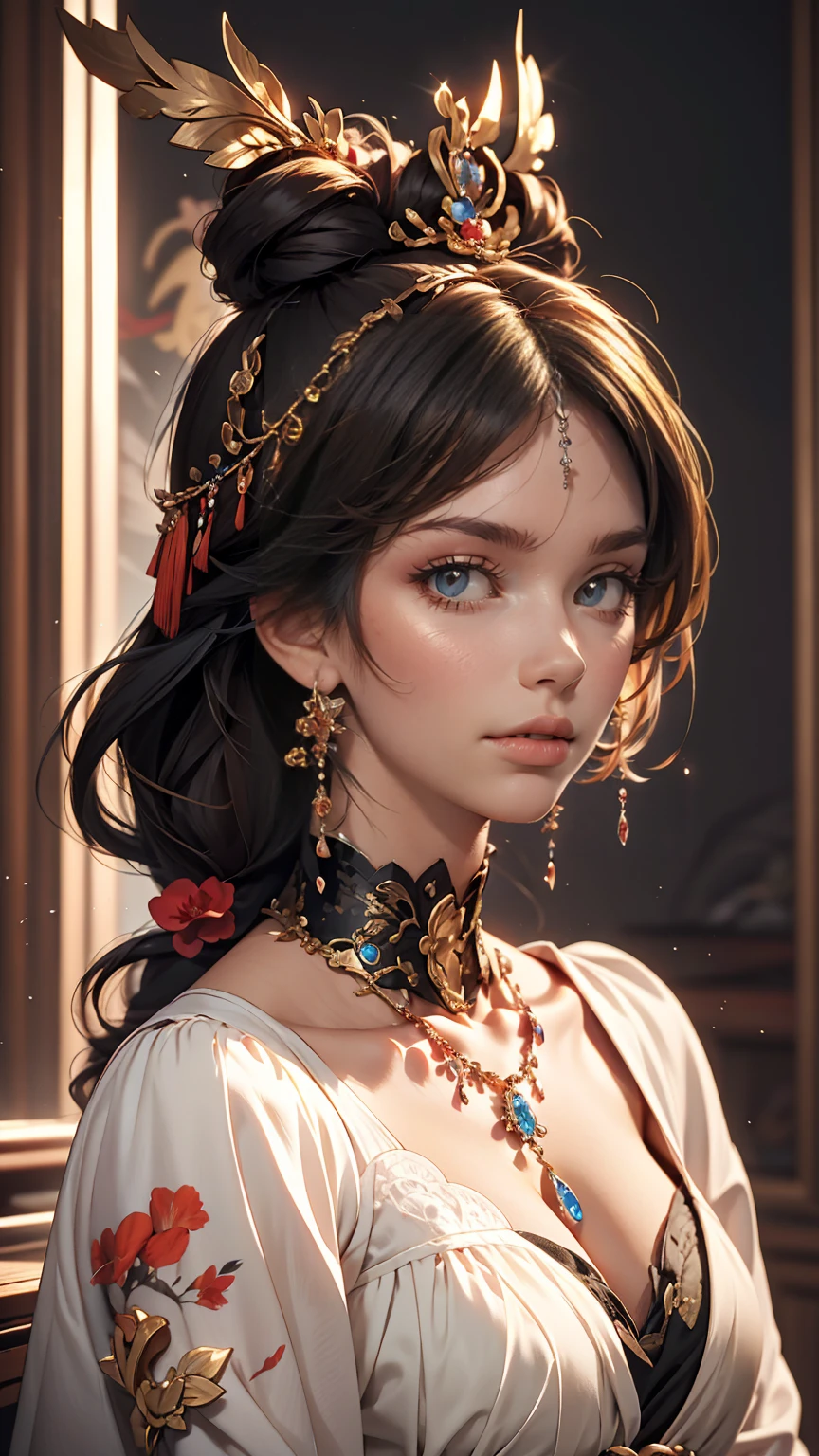 Wgz style,Highly detailed portrait of a beautiful woman,Perfect female makeup - SeaArt AI
