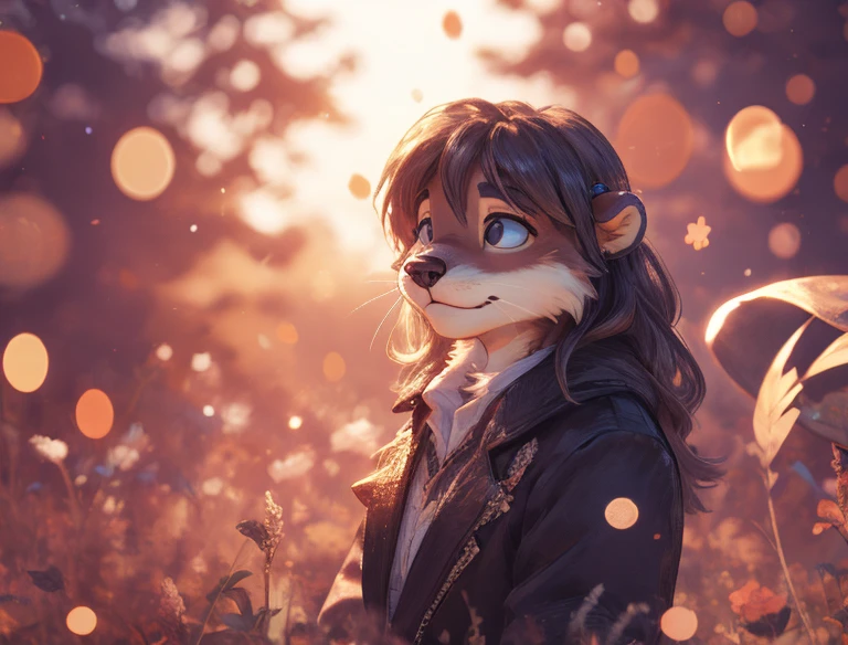 Hallucination, daydream , Bokeh , hairy fur female otter , good body shape - SeaArt AI