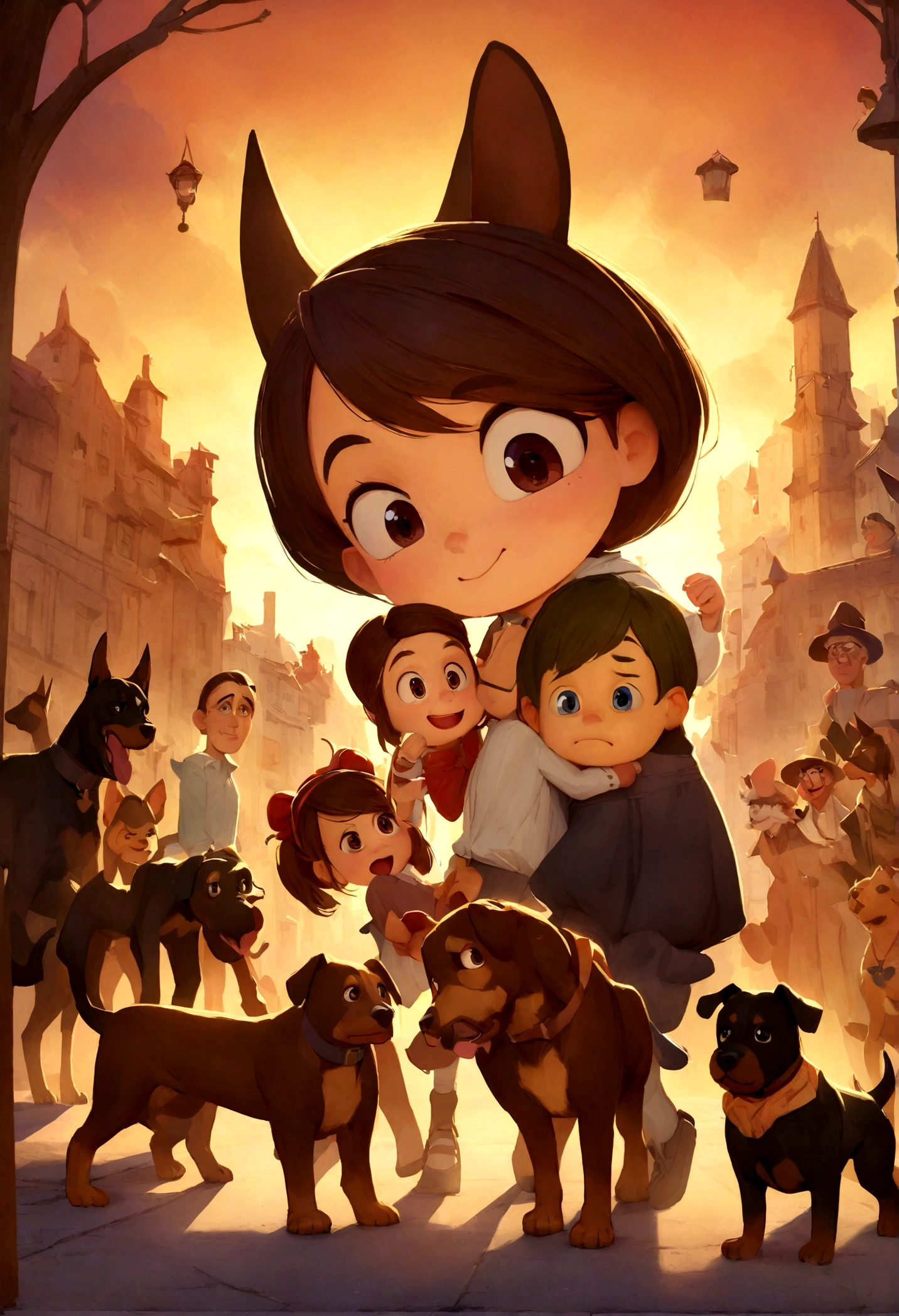 Create a poster inspired by Disney Pixar movies, presents a couple ...