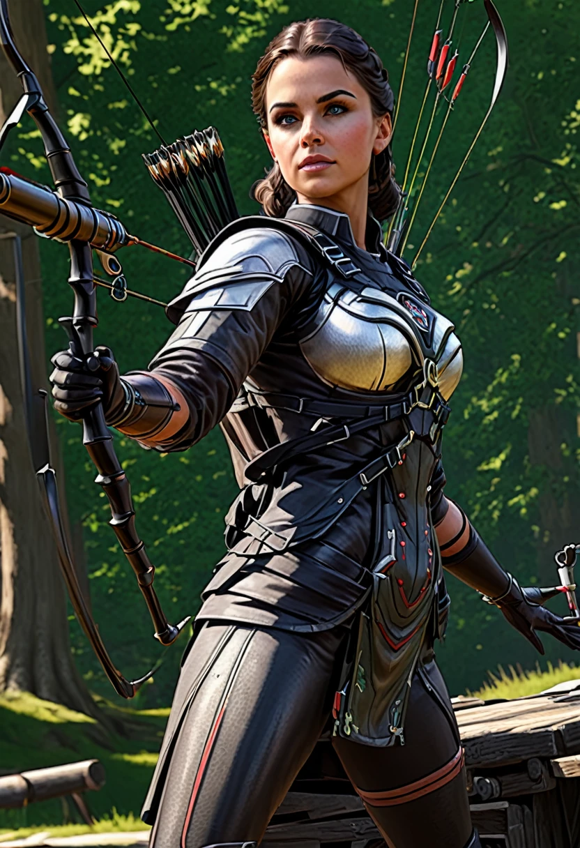 Hawk eyes sharpshooter, archer, iconic stance uhd, 8k, epicrealism - SeaArt AI