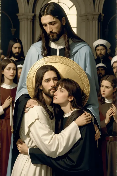 jesus hugging - SeaArt Al - Free Al Art Generator