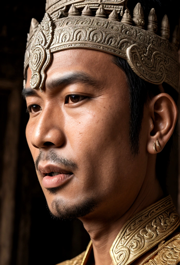 A man 30y, cambodia, angkor wat style, portrait, profile picture - SeaArt AI