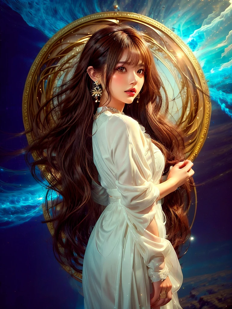 4K Ultra HD, masterpiece, A girl with a magical aura, Nice face - SeaArt AI