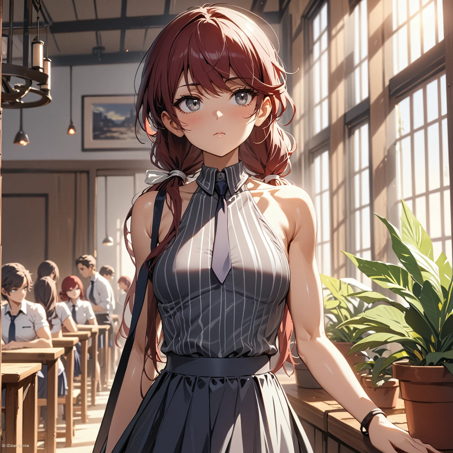 (masterpiece, best quality), 1girl, stoic, looking to the side - SeaArt AI